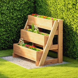 3-tier Raised Planter Box Plans: DIY Vertical Garden (PDF Download) - Etsy