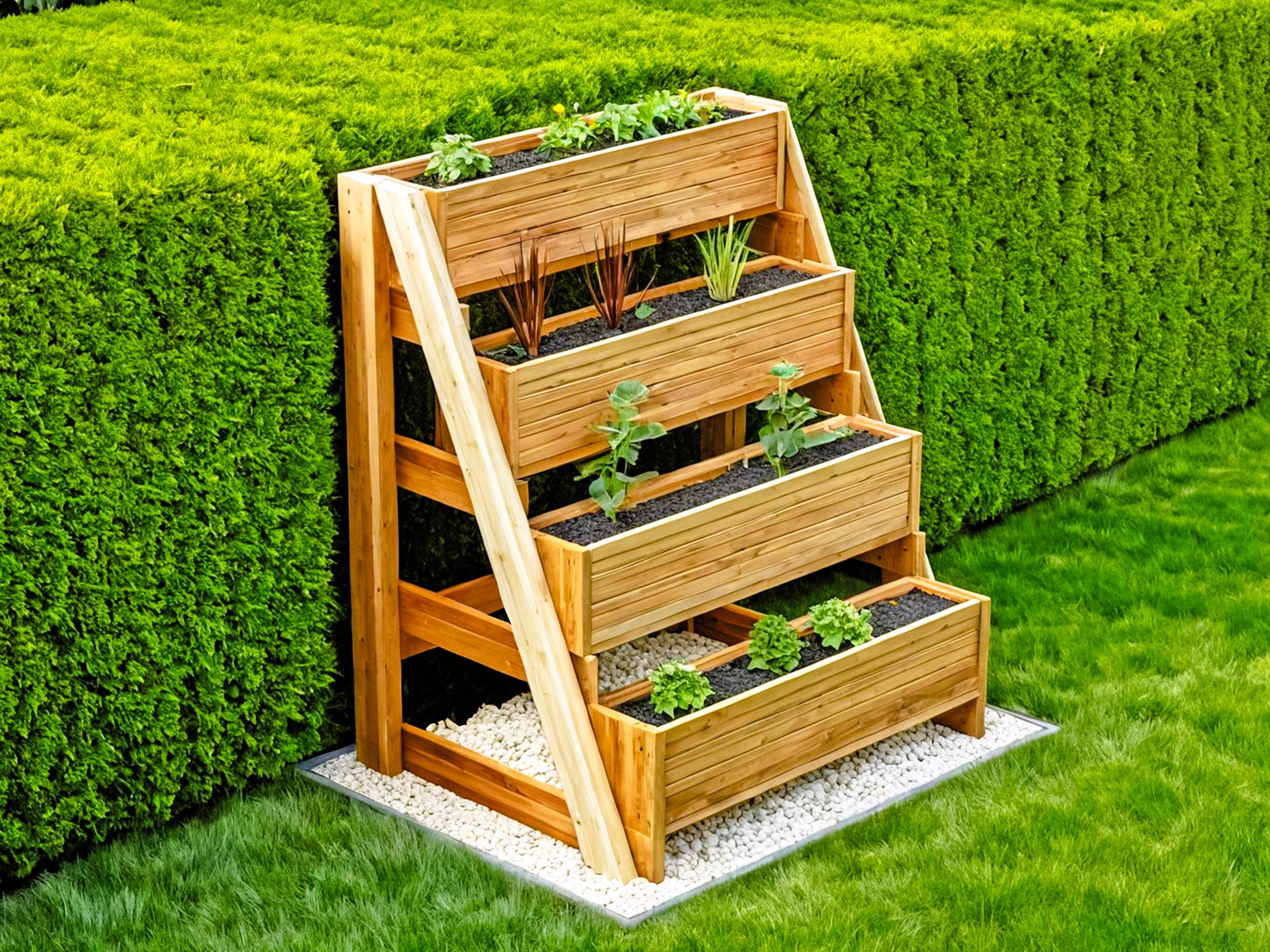 DIY 4-tier Vertical Planter Box Plans: Balcony Garden PDF Build Guide ...