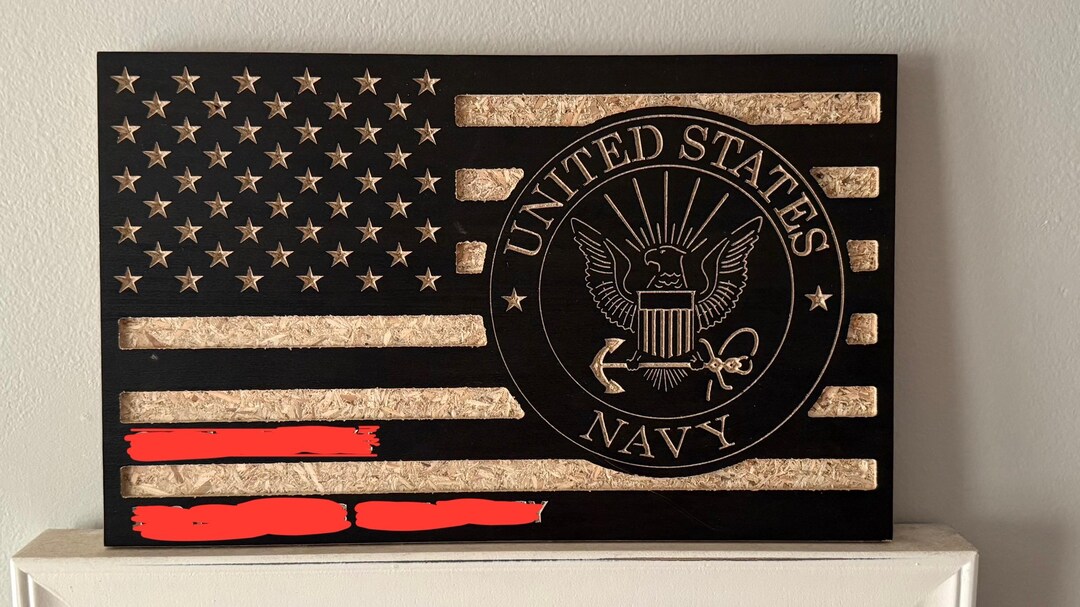 US Navy Flag CNC Plaque: Carbide Create Shapeoko .c2d & .svg Digital ...