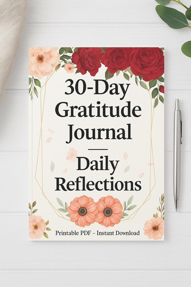 30-day Gratitude Journal Printable – Daily Reflections for Self-care ...