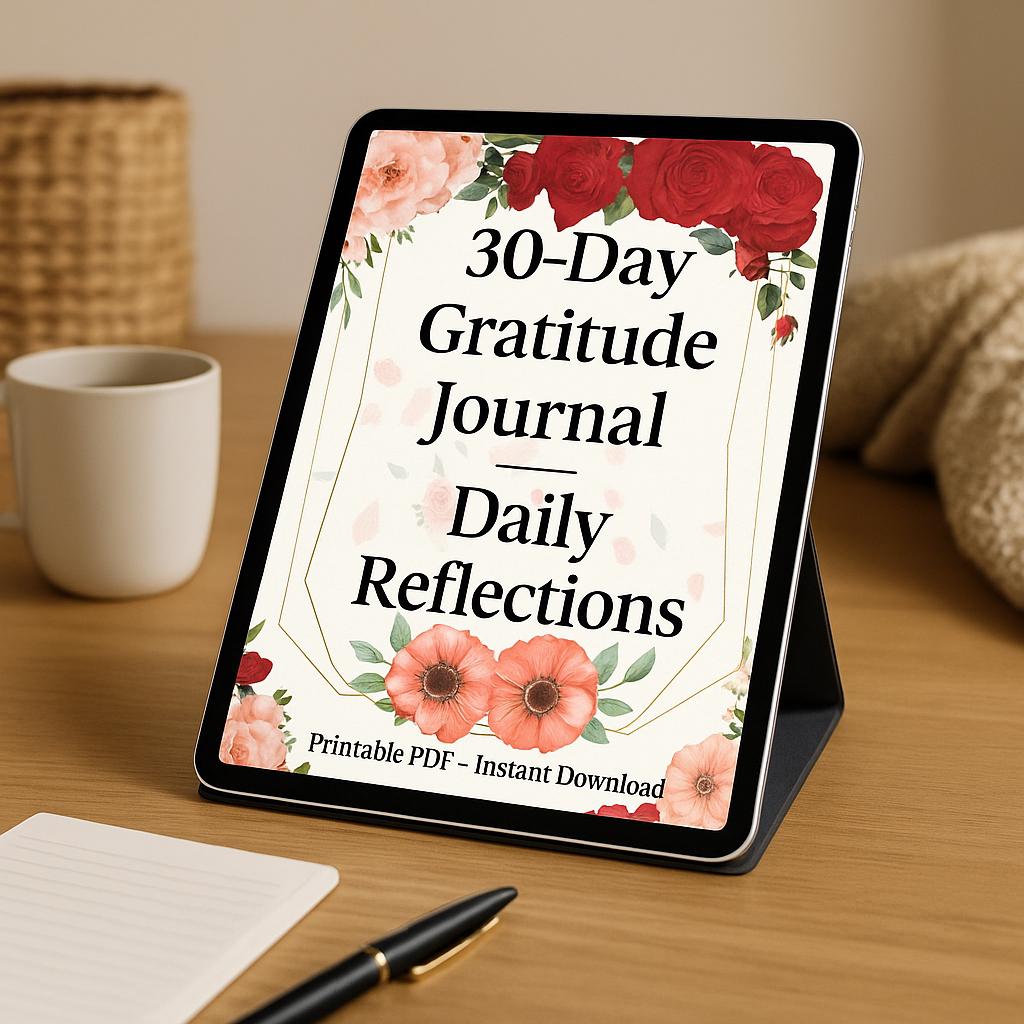 30-day Gratitude Journal Printable – Daily Reflections for Self-care ...