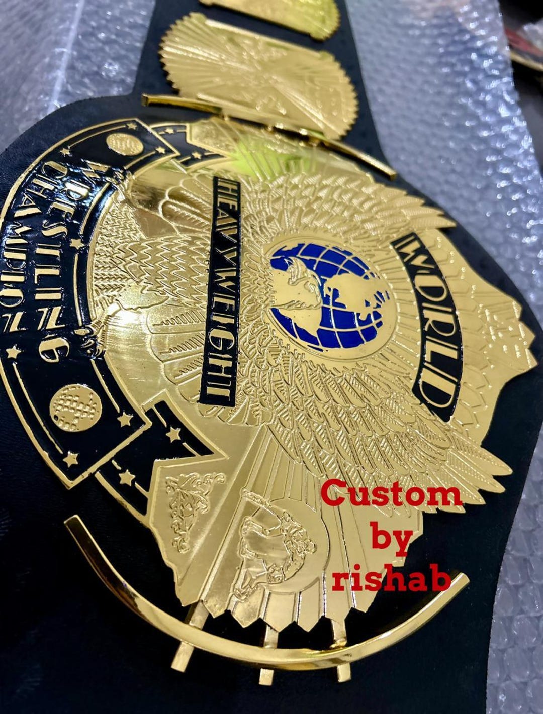 Winged Eagle Heavyweight Wrestling Championship Belt Gold Plated - Etsy