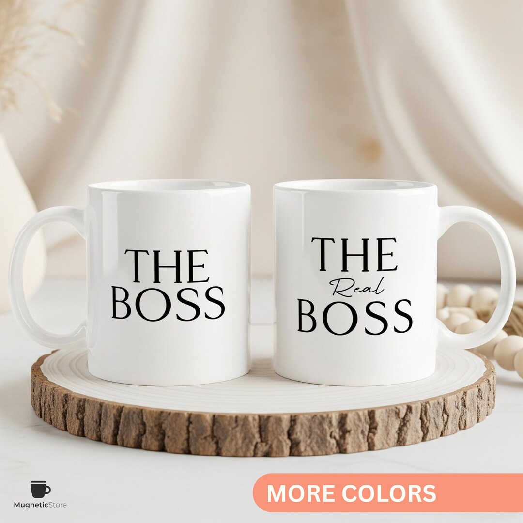 The Boss & the Real Boss Mug Set, Funny Entrepreneur Coffee Mugs ...