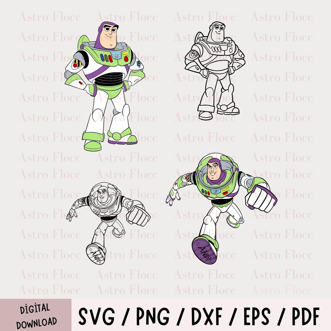 Buzz Lightyear Clipart Bundle, Toy Story Svg Cut Files for Cricut ...