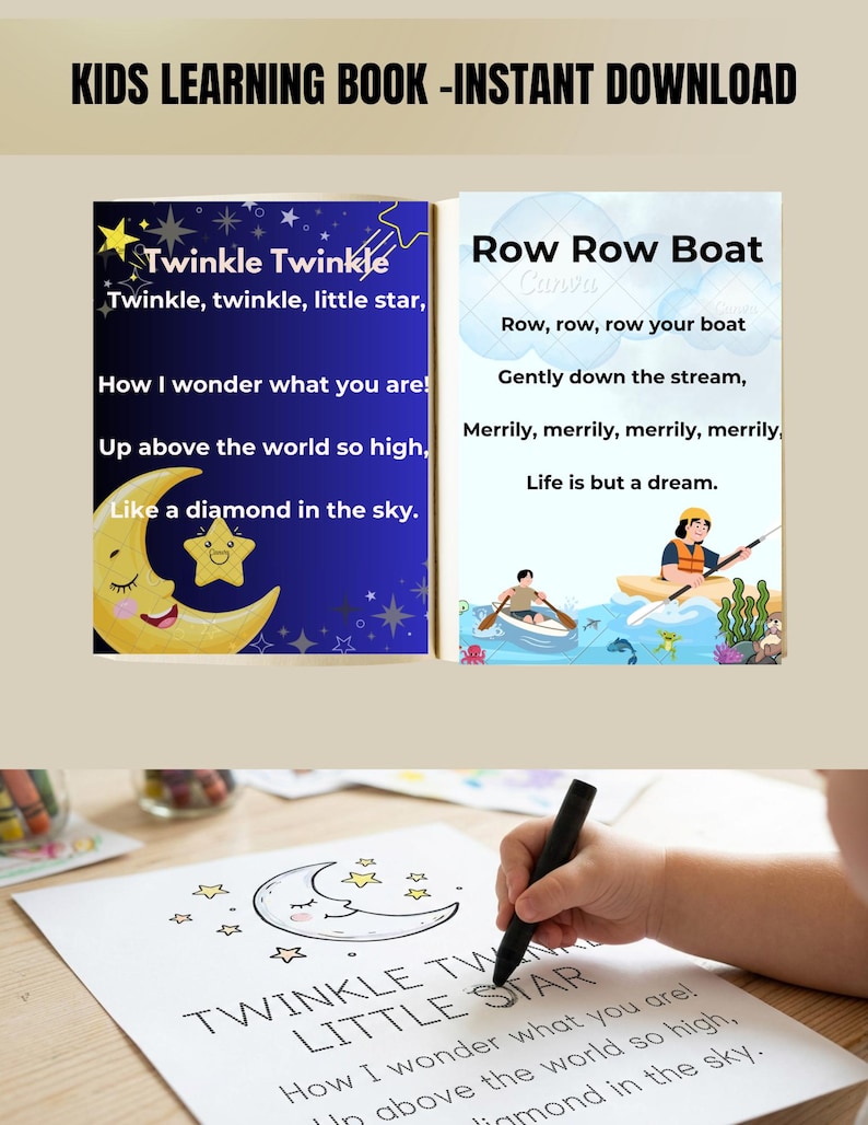ABC Alphabet Tracing Book PDF | Nursery Rhymes Printable | Preschool ...