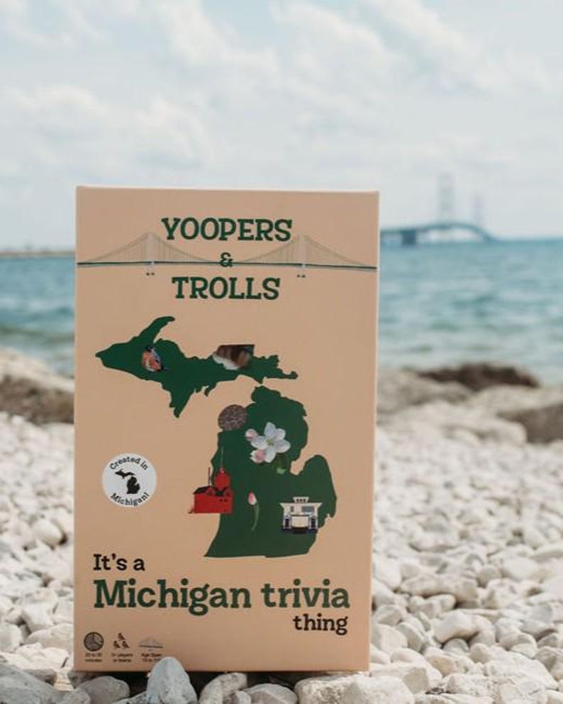 Michigan Trivia Board Game: Yoopers & Trolls - Made in Michigan - Etsy