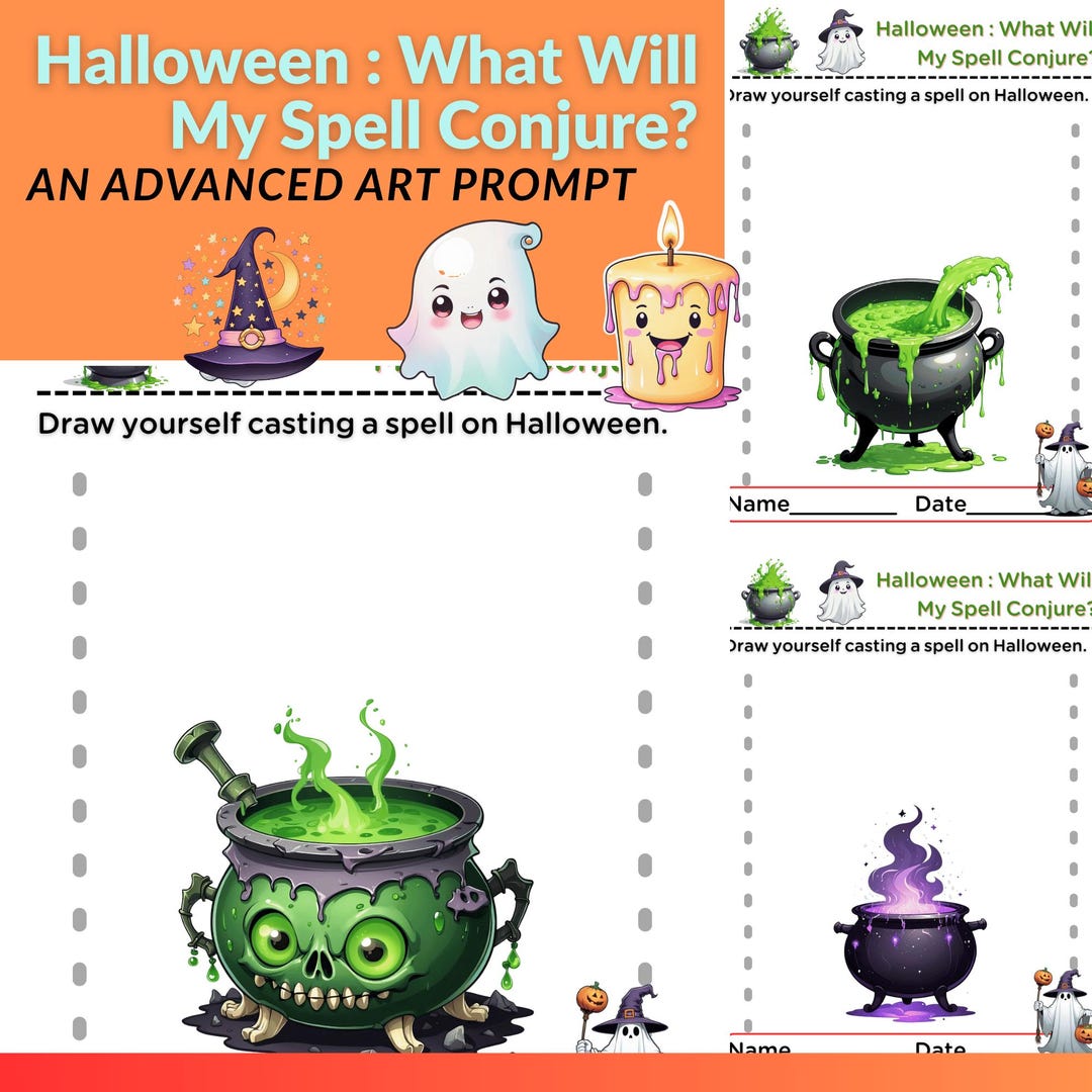 Halloween : What Will My Spell Conjure? an Advanced Art Prompt - Etsy
