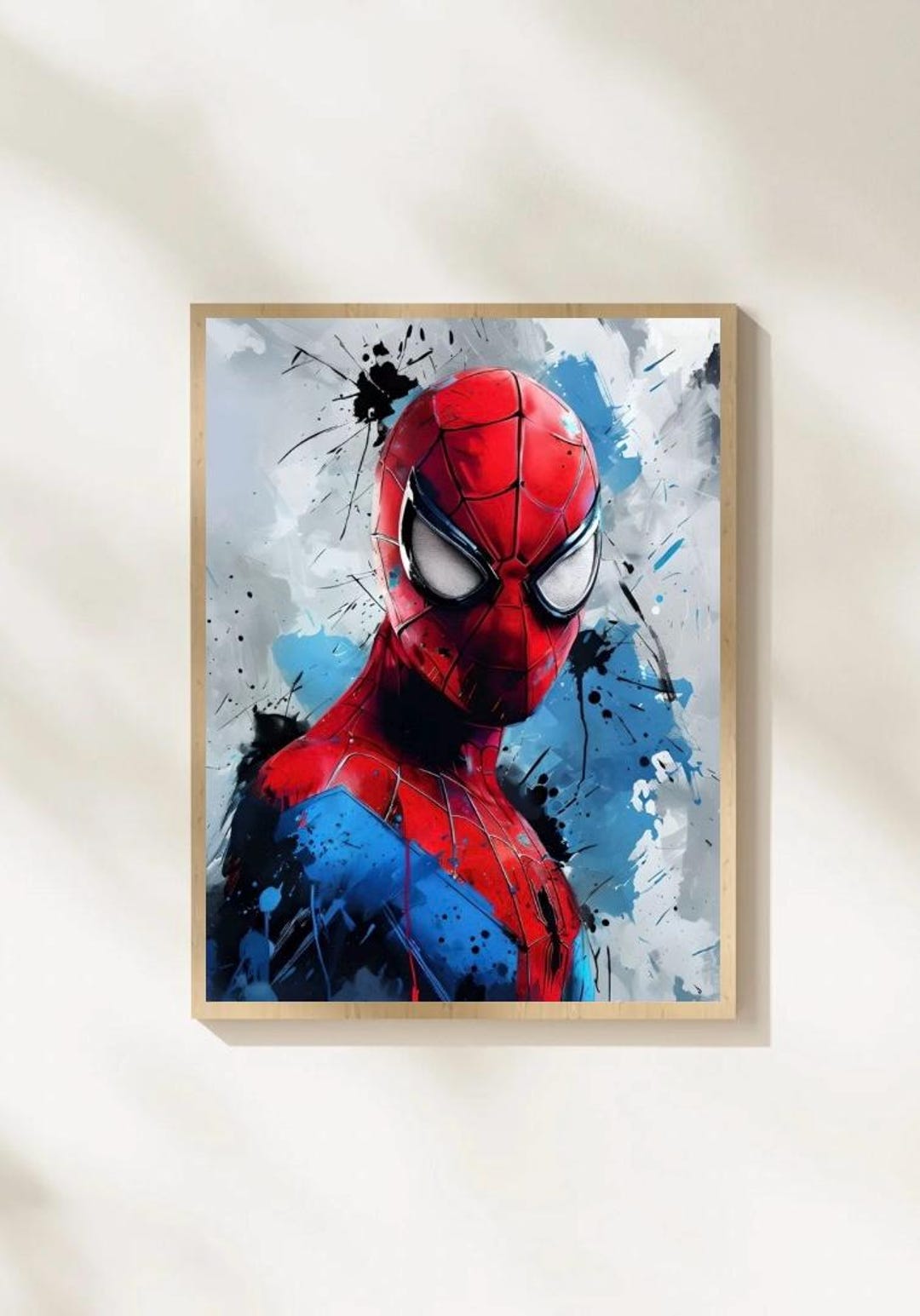 Spiderman Watercolour Wall Art, Comic Style Hero Poster, Watercolour ...