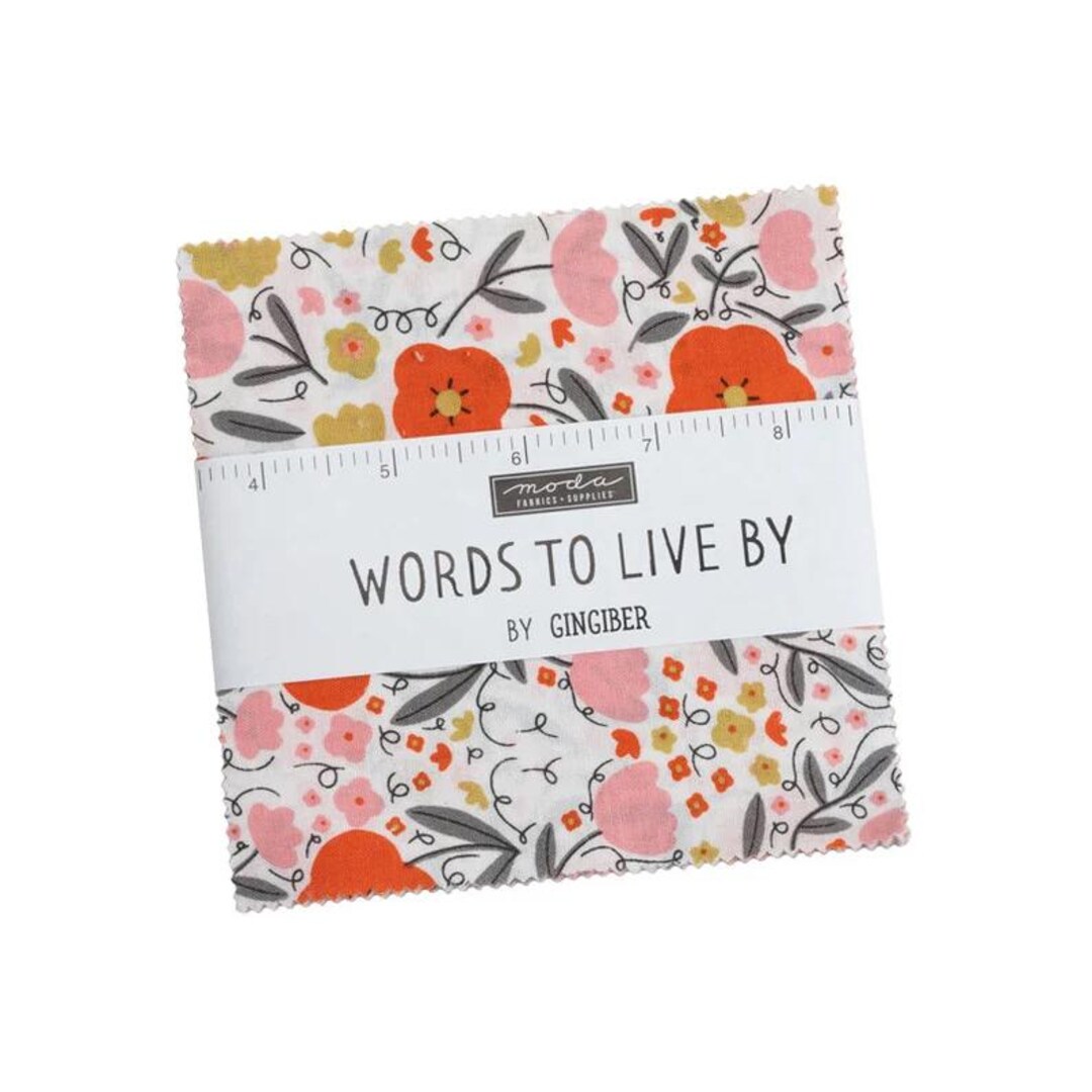 Words to Live by Charm Pack by Gingiber, Moda Fabrics, 42 5" Squares - Etsy