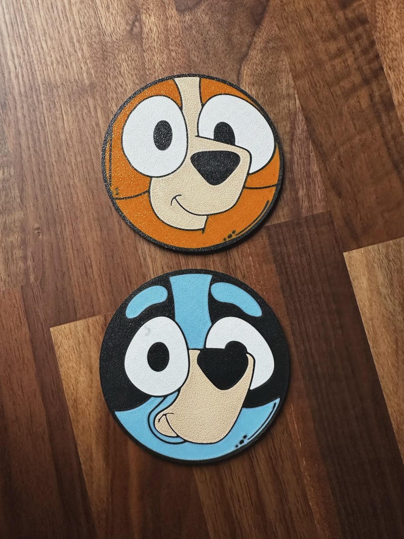 Bluey & Bingo Coaster Set – Stumpfest Theme | Fun Cartoon Drink ...