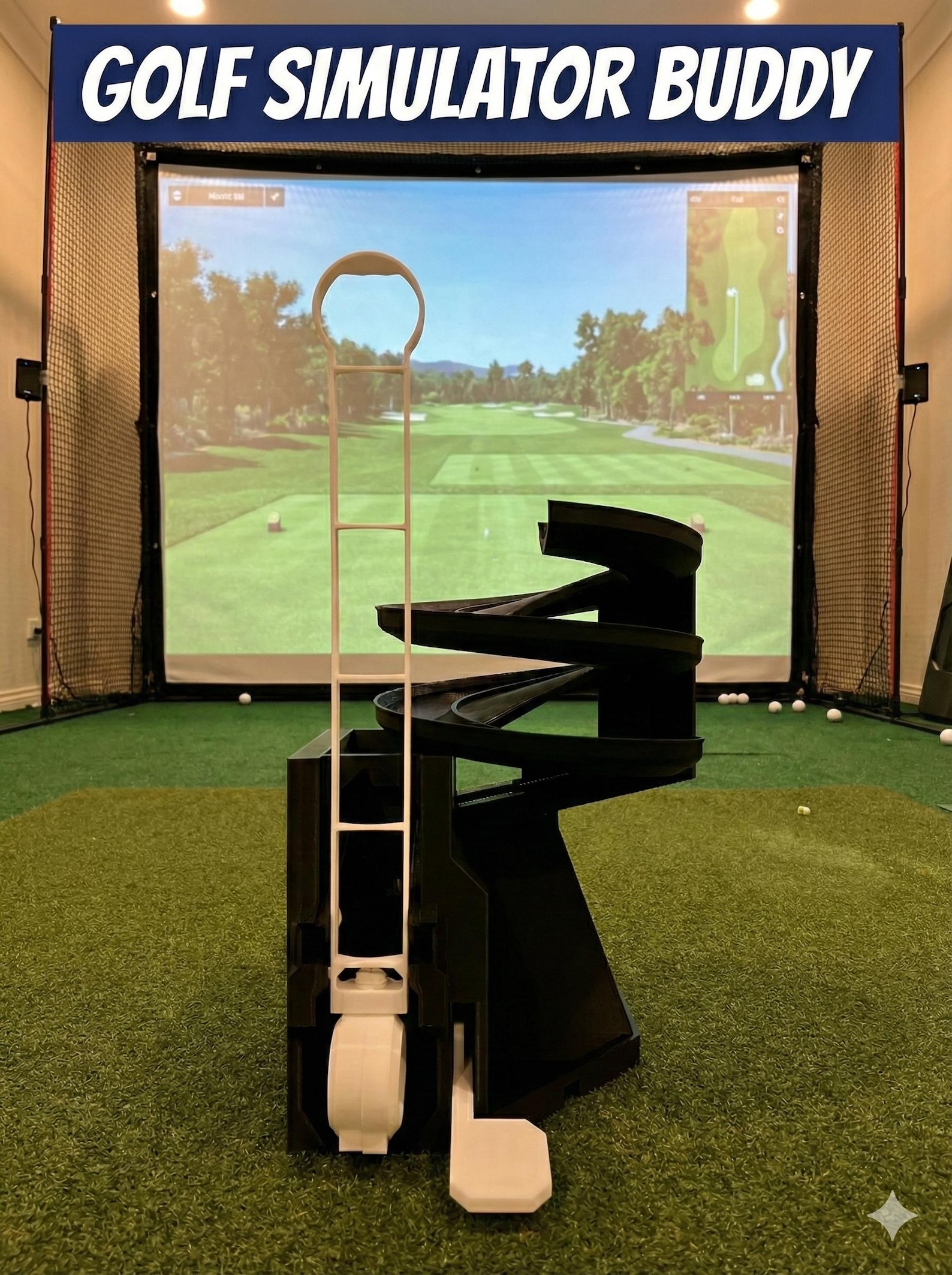 Golf Ball Dispenser - Golf Simulator Accessories - Etsy