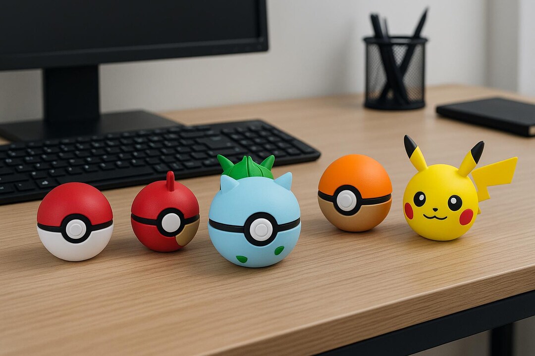 Anime-inspired Collectible Capture Ball Display - 3D Printed Desk Decor ...