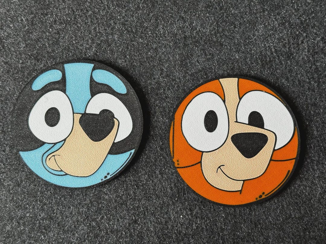 Bluey & Bingo Coaster Set: 3D Printed Stumpfest Party Decor - Etsy UK