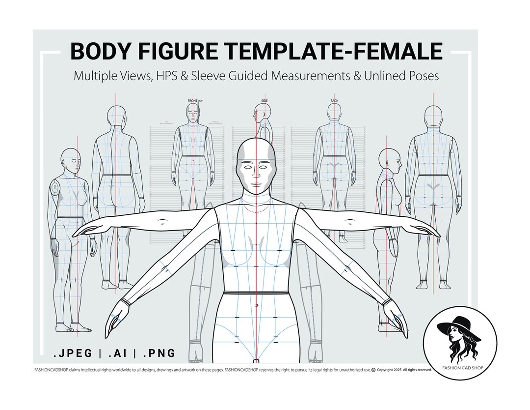Fashion Flats Body Template,female Fashion Body Figure Template,women's ...
