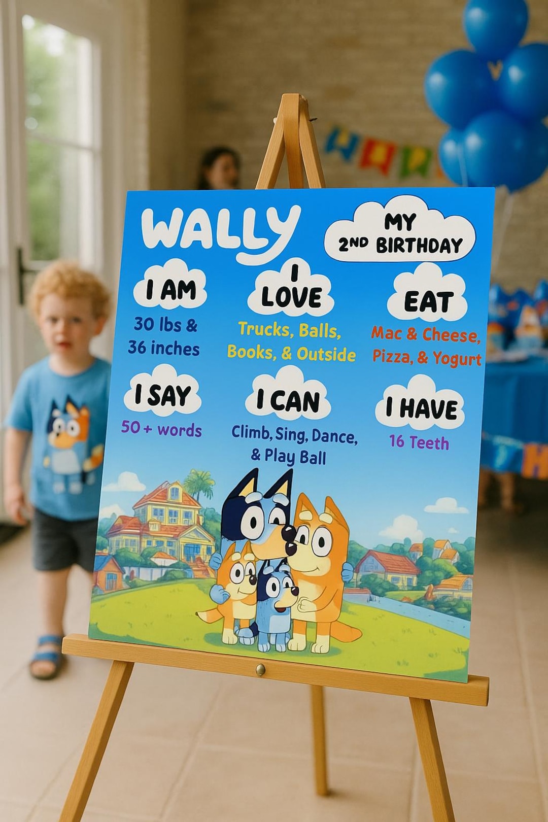 Bluey Birthday Poster (editable Digital Version Using Canva) - Etsy