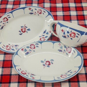 Vintage French Small Oval Plate, Ravier, Ceramic Small Oval Plate for ...