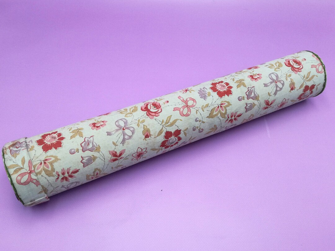 Antique FRENCH FABRIC Box - Case for Knitting Needles, Antique Textile ...