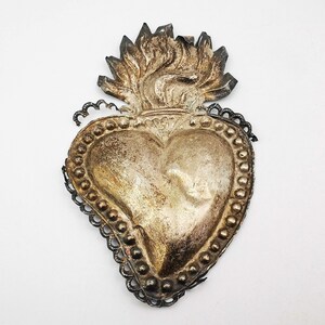 Antique Italian Exvoto Sacred Heart, Set of 2 Antique Milagros, Italian Religious Exvotos ...