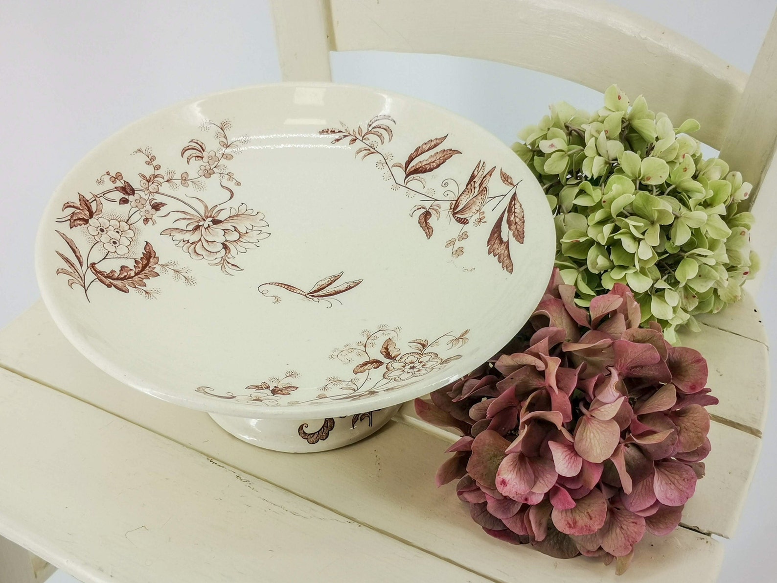 Antique French Ironstone Fruit Stand or Cake Stand Footed - Etsy