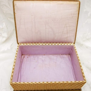 Antique FRENCH FABRIC Box, PARIS Romantic Boudoir Style Textile Box ...
