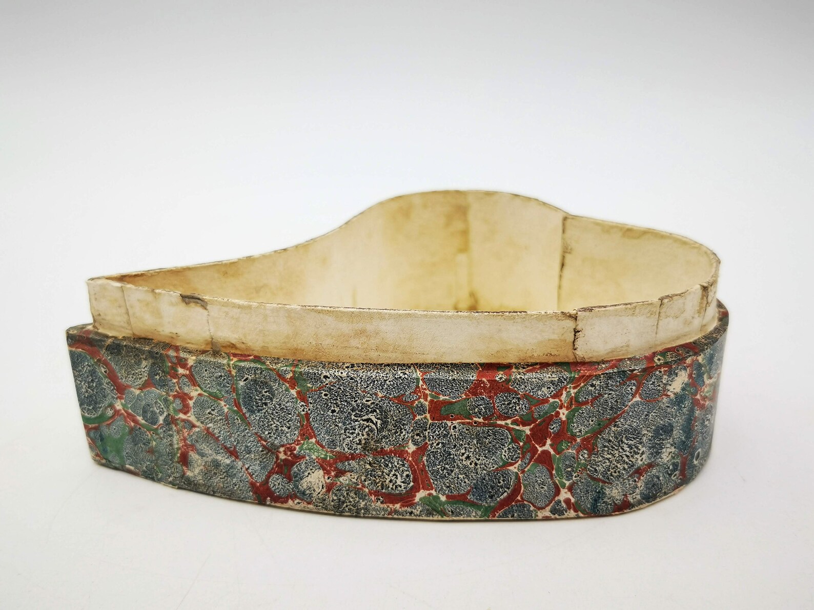 Antique Italian Box Heart Shape Box Covered With Marbled - Etsy