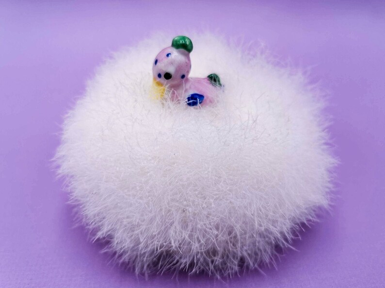 Antique Swan's Down Feather Powder Puff Porcelain Handle | Etsy