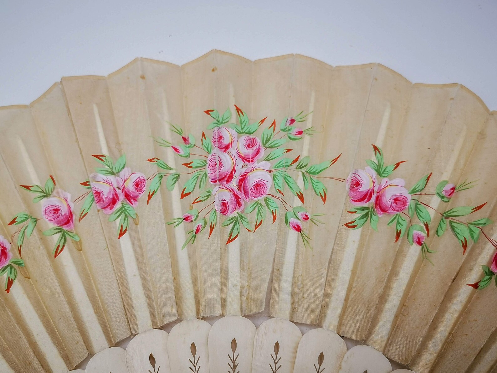 Antique French Hand Fan Folding Fan Fretworked & Engraved | Etsy