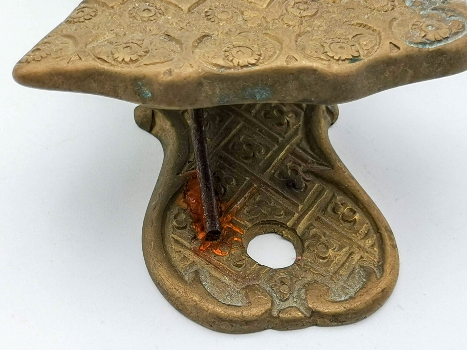 Solid Brass Paper Clip Holder Victorian Hand Shaped Note - Etsy