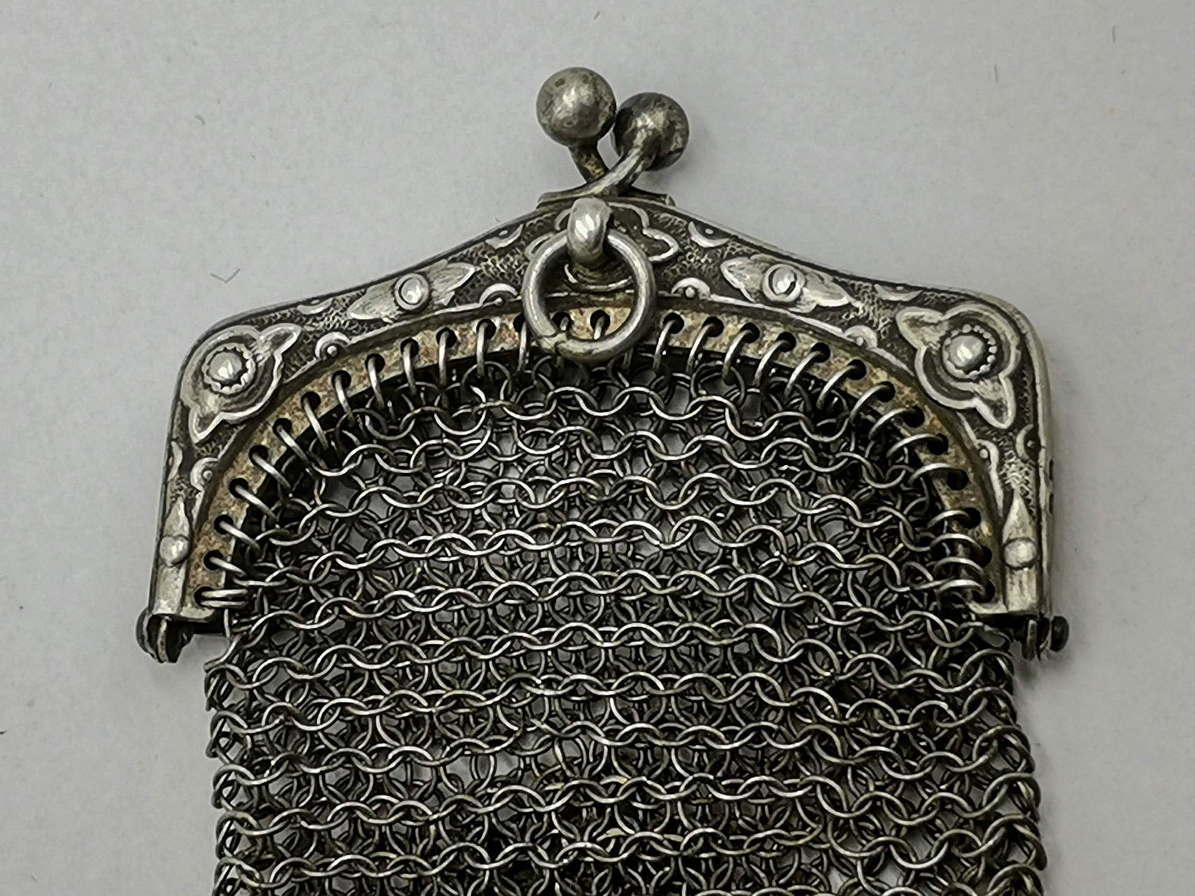 Antique French chain purse for coins metallic mesh purse / | Etsy