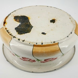 Antique Rare French Enamel Foot Wash Basin, Enamel Foot Wash Basin ...