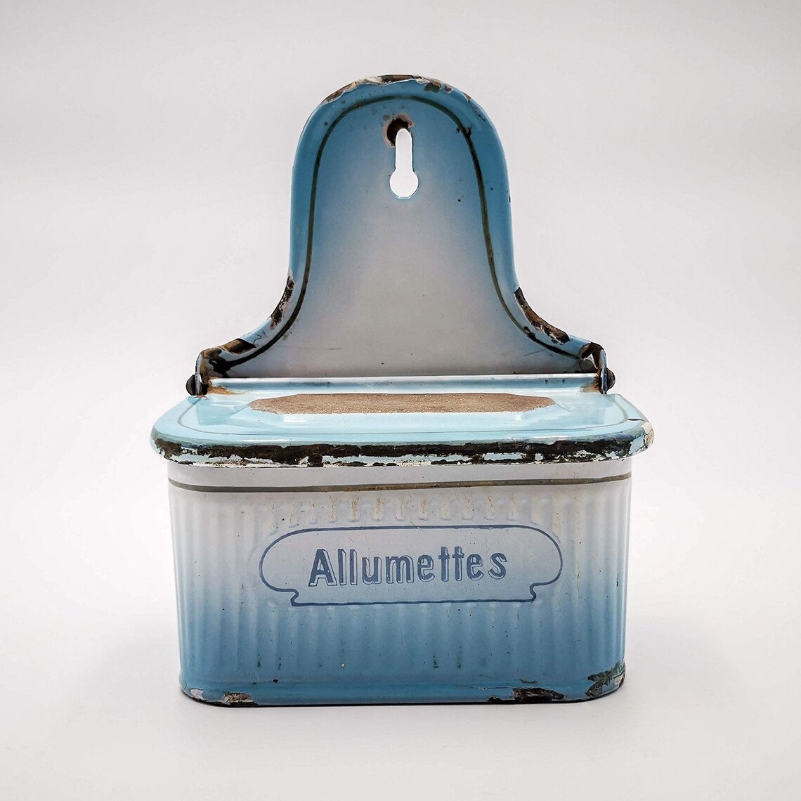 Antique French Enameled Allumettes Match Box Container Light | Etsy