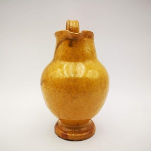 Antique French Pitcher Yellow Glazed Terracotta Pitcher - Etsy