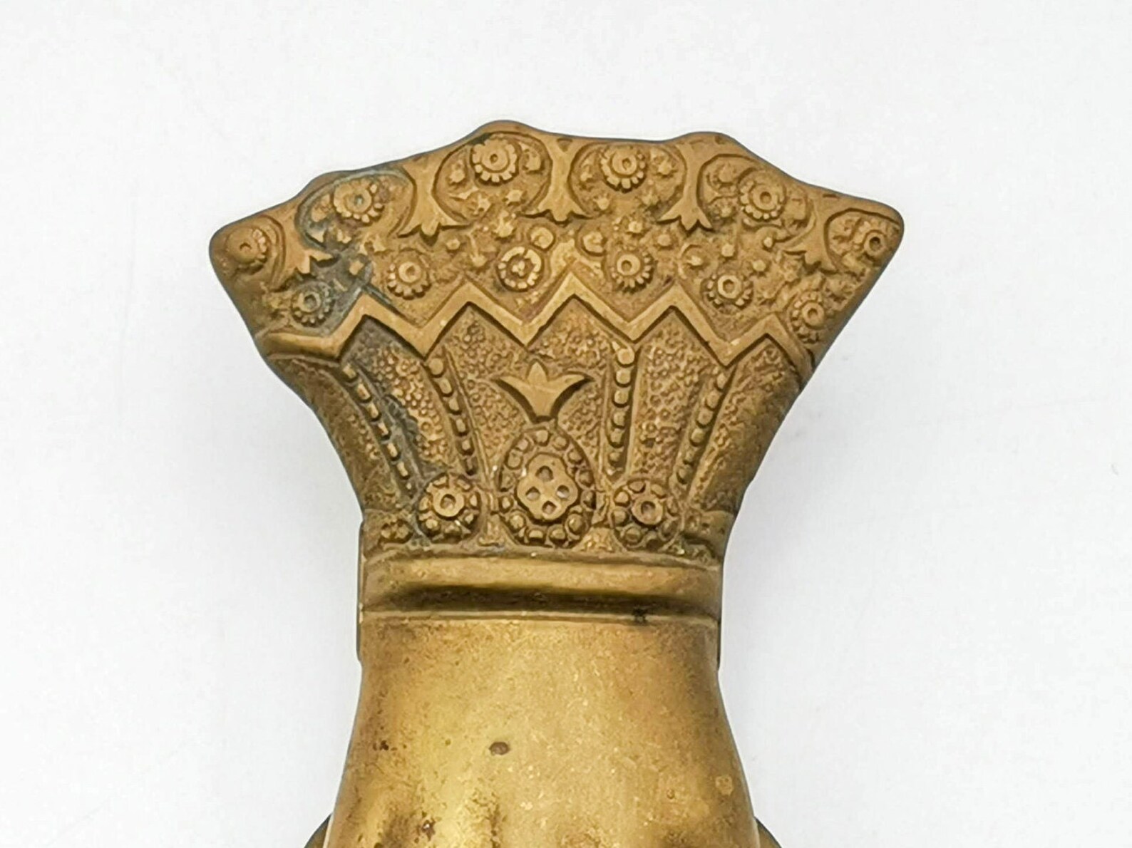 Solid Brass Paper Clip Holder Victorian Hand Shaped Note - Etsy