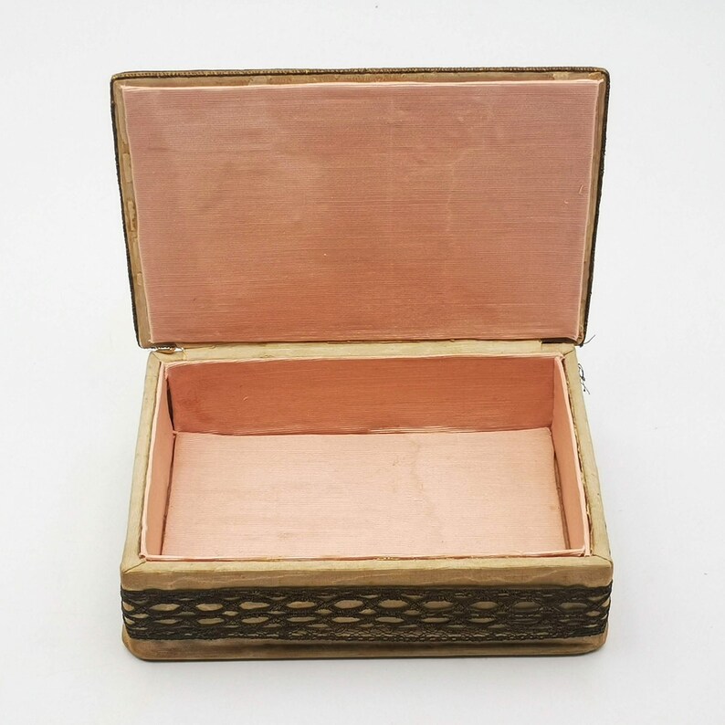 Antique French Jewelry Box Silk Textile Box Hand Embroidered - Etsy