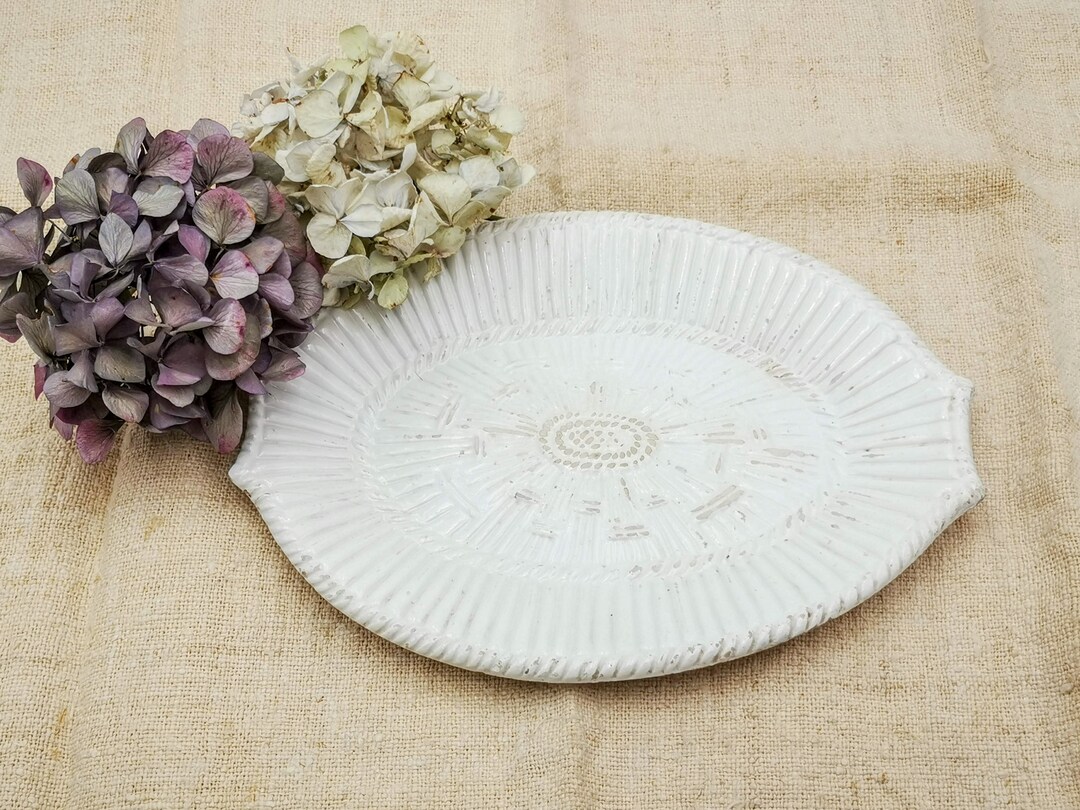 Antique French Oval Plate, Small Oval Plate for Appetizer, Vintage ...