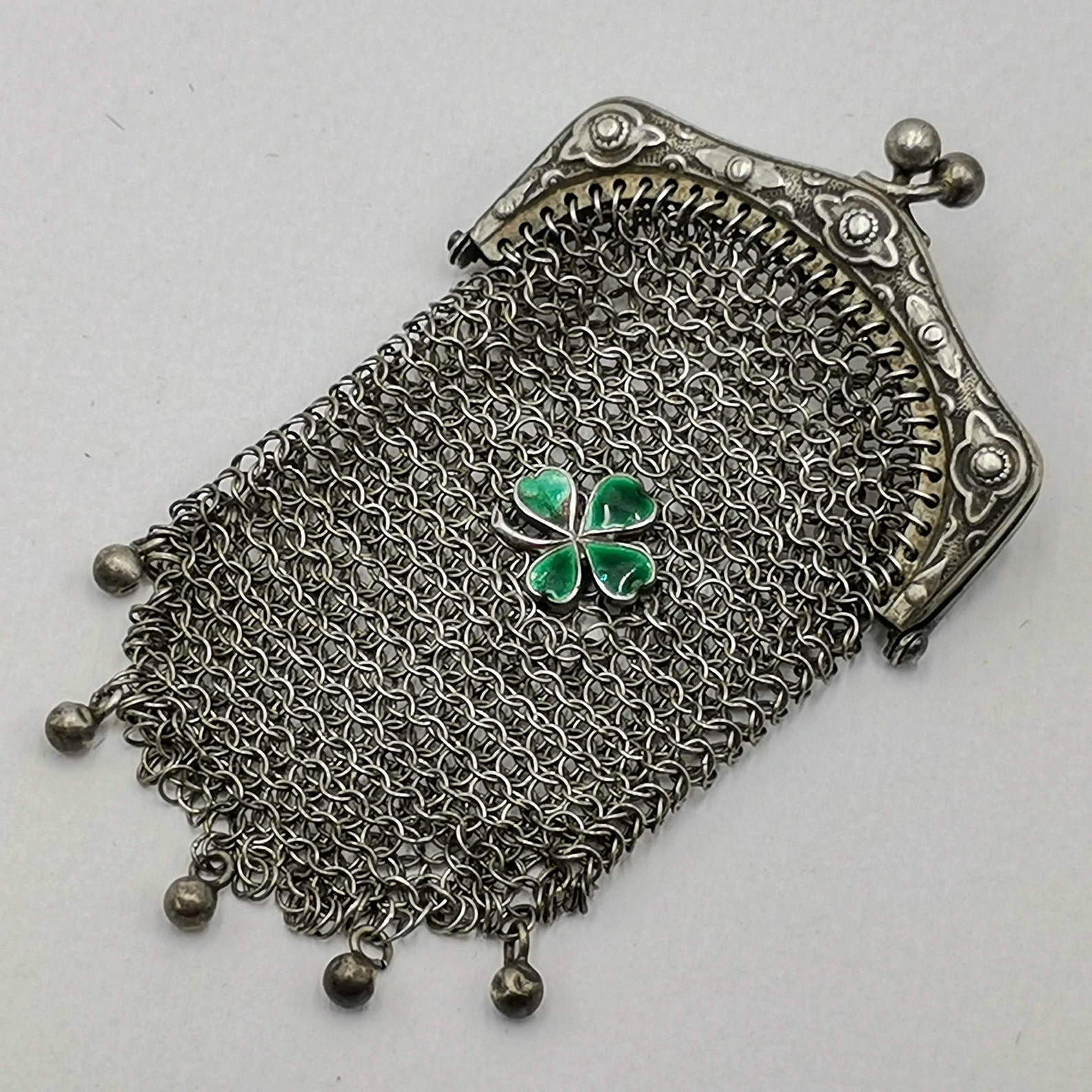 Antique French Chain Purse for Coins Metallic Mesh Purse / - Etsy
