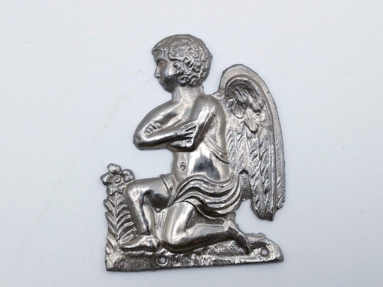 Pair of Antique French Cast Iron Angels Appliques Christmas - Etsy