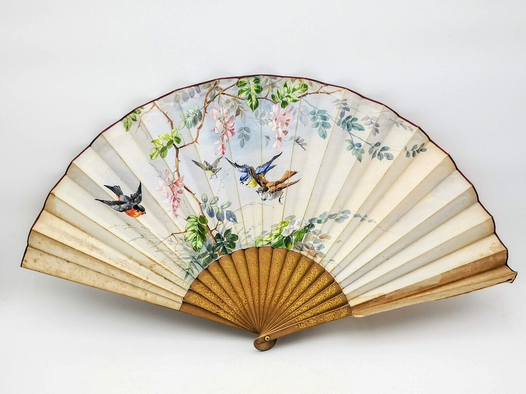 Antique French Hand Fan With Original Box Folding Fan - Etsy