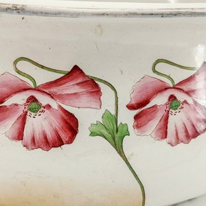 Antique Rare French Enamel Foot Wash Basin, Enamel Foot Wash Basin ...