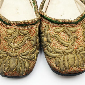 Antique Embroidered Mules, Antique Ottoman Embroidered Mules, Bronze ...