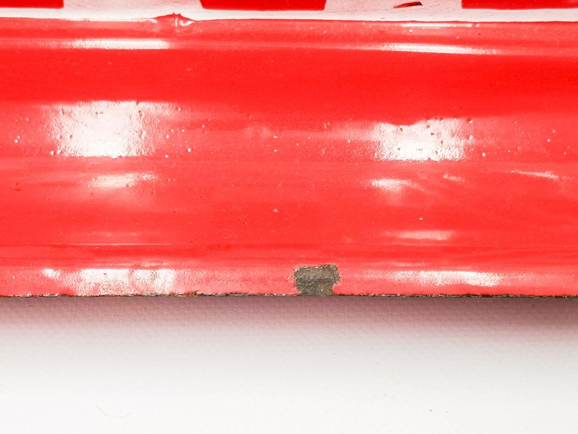 Enameled Drip Tray With Red & White Checks Antique Enameled - Etsy