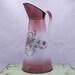 Antique French Pink ENAMELED BODY PITCHER Roses Transfer Decor, Antique ...