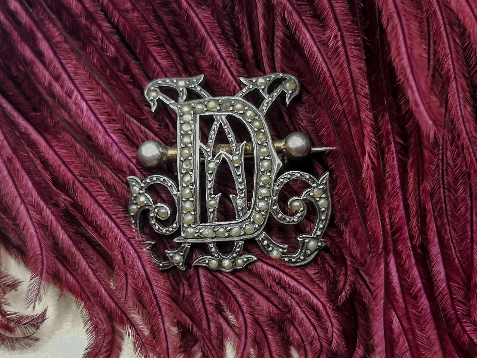 Antique French Brooch Silver Color Metal Cutworked Brooch - Etsy