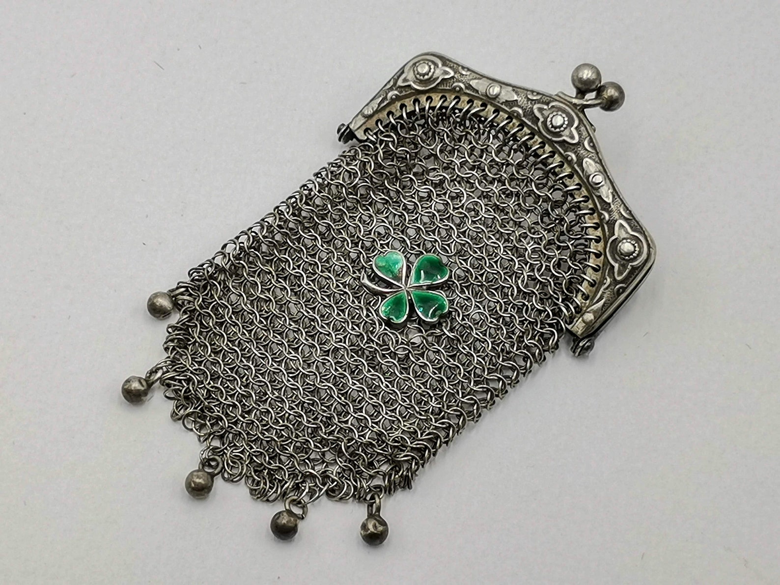 Antique French Chain Purse for Coins Metallic Mesh Purse / - Etsy