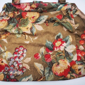 Antique French Hand Bag in Chintz Fabric With Tobacco, Birds & Ramage ...