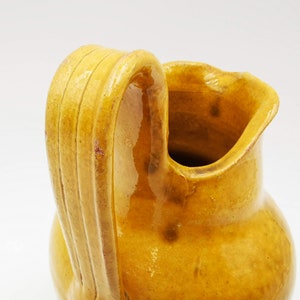Antique French Pitcher Yellow Glazed Terracotta Pitcher - Etsy