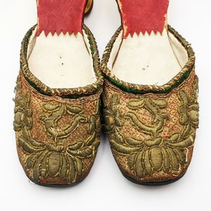 Antique Embroidered Mules, Antique Ottoman Embroidered Mules, Bronze ...