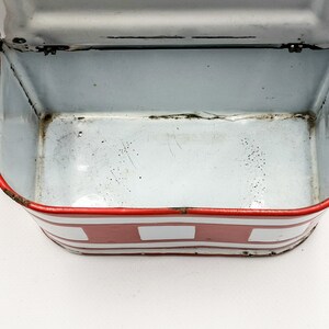 Enameled ALLUMETTES BOX LUSTUCRU White & Red Checks, Antique French ...