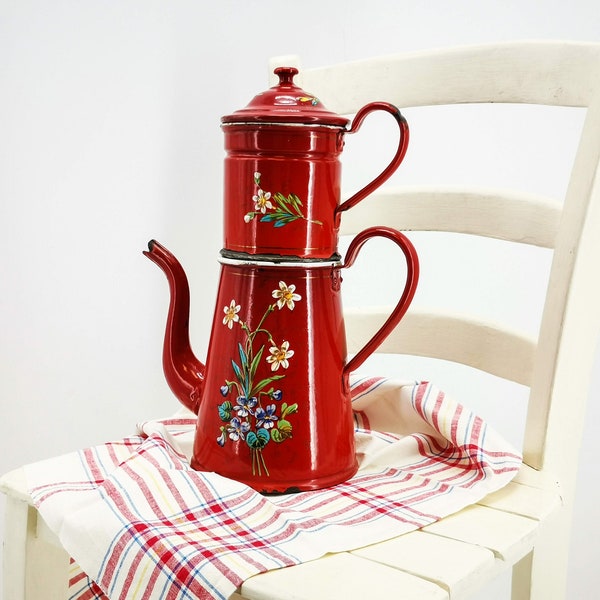 Enamel Coffee Pot - Etsy