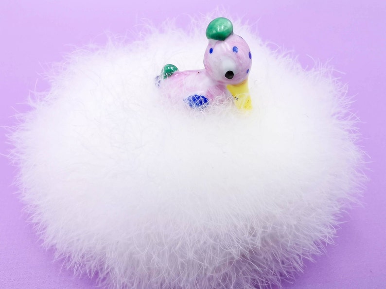 Antique Swan's Down Feather Powder Puff Porcelain Handle | Etsy